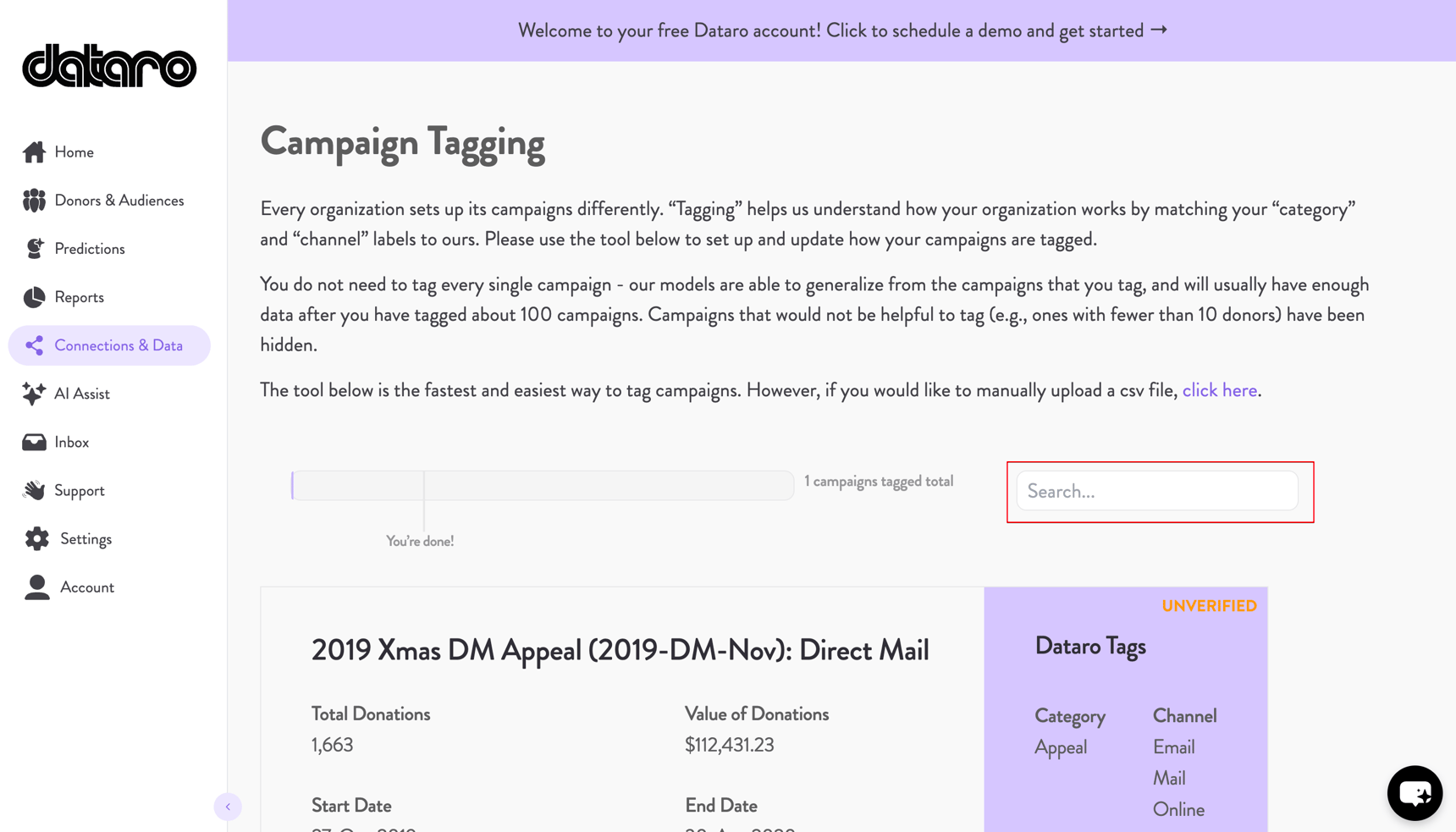 How to review or update Campaign Tagging